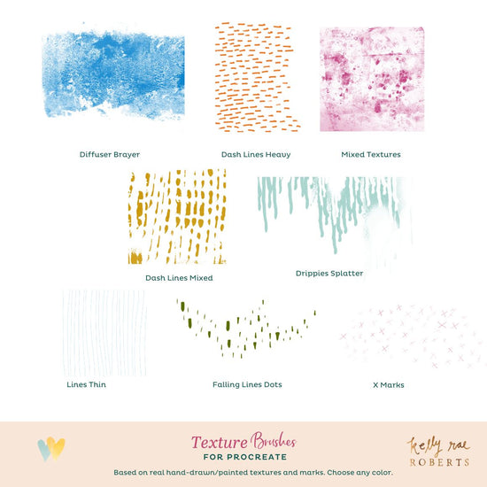Texture Procreate Brushes for Mixed Media Artists - Kelly Rae Roberts