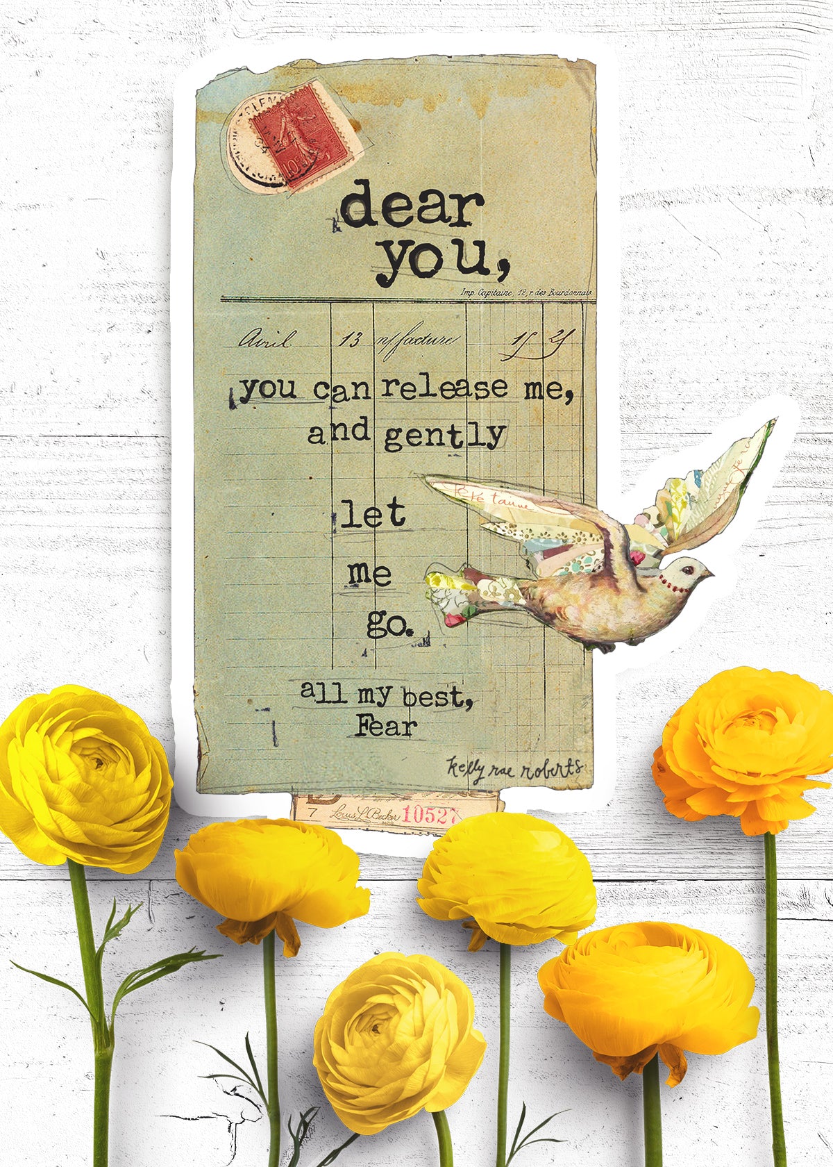 All My Best, Fear - Sticker by Kelly Rae Roberts