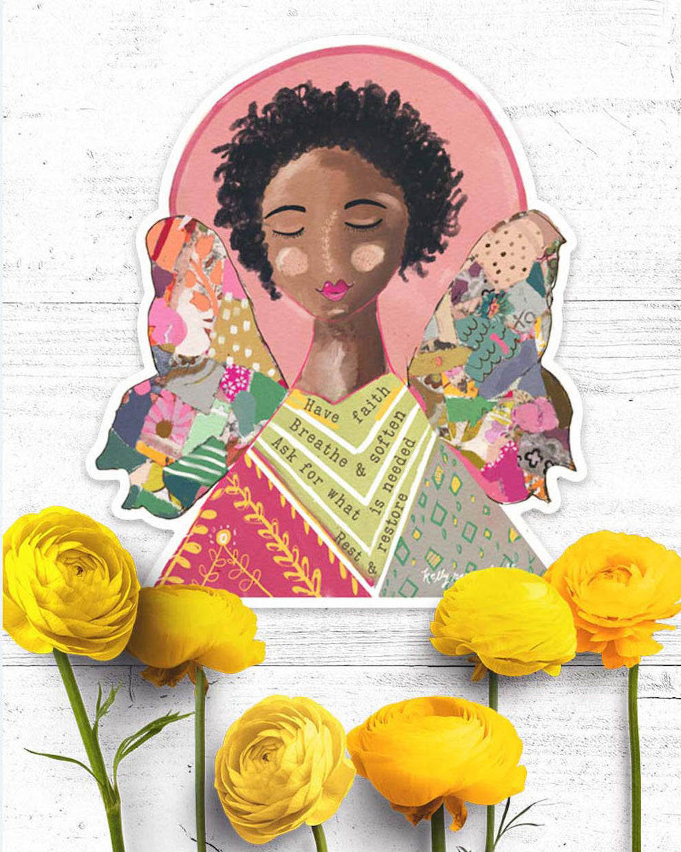 Breathe And Soften - Sticker – Kelly Rae Roberts